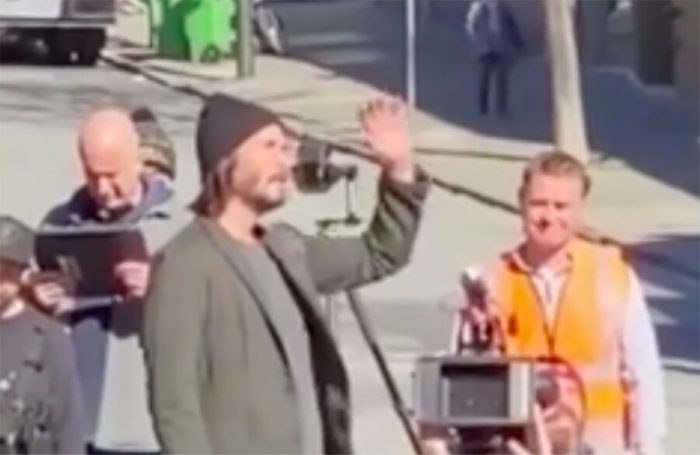 Appeared the first footage from the filming of the new "Matrix" with ...